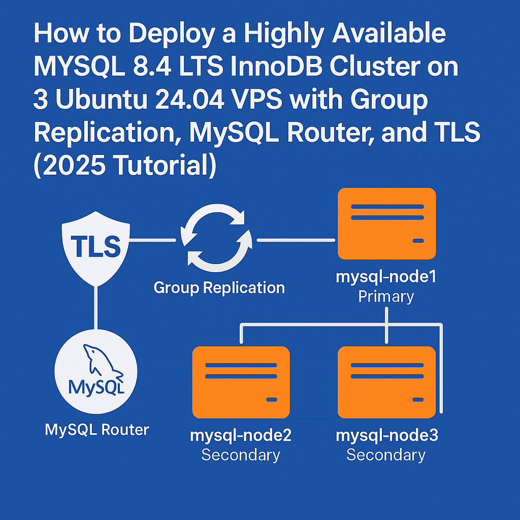 How to Deploy a Highly Available MySQL 8.4 LTS InnoDB Cluster on 3 Ubuntu 24.04 VPS with Group ...